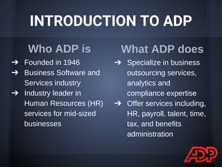 Senior Capping Project: ADP Strategic Plan | PDF