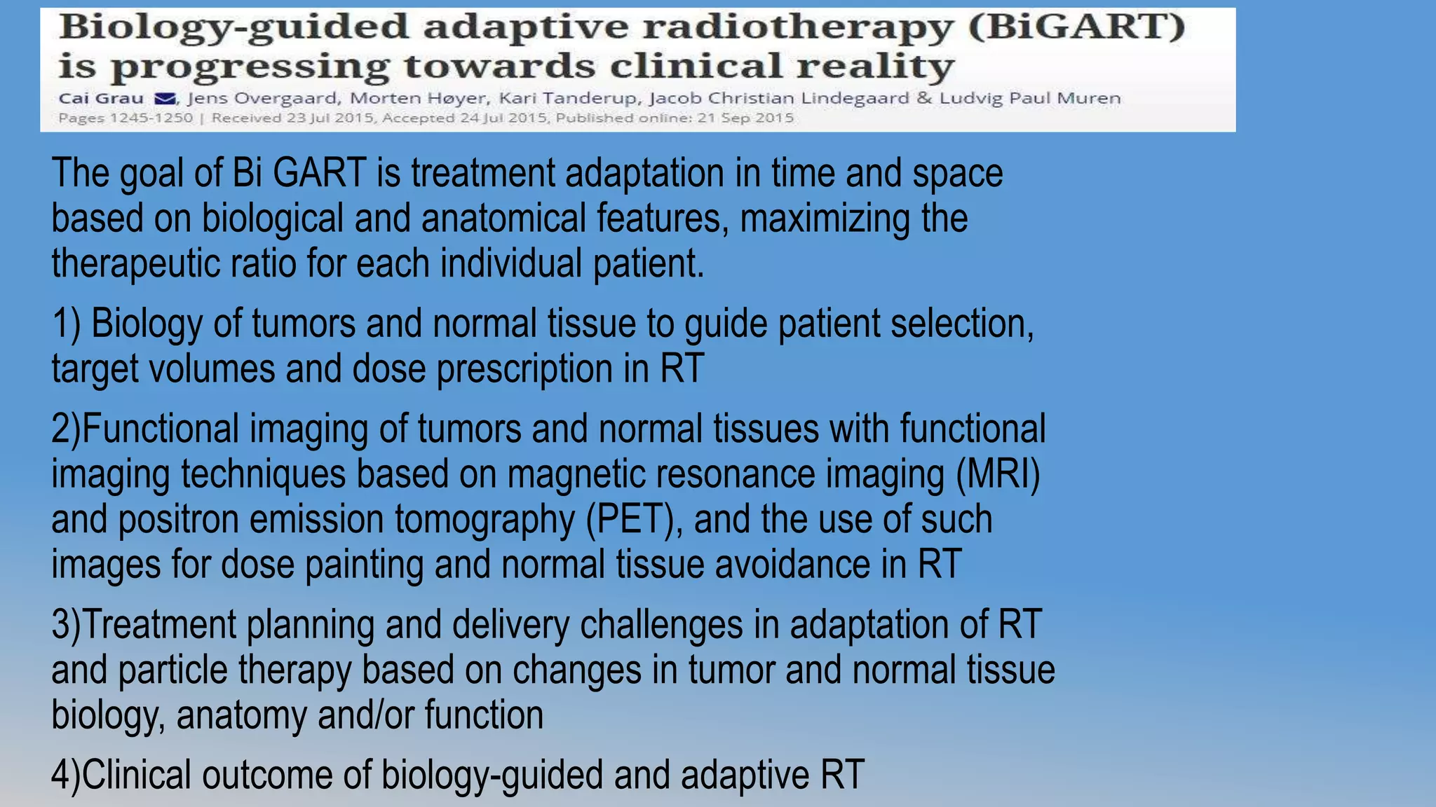 COMPLETE OVERVIEW ON ADAPTIVE RADIOTHERAPY OVER DAILY IMAGE GUIDED ...