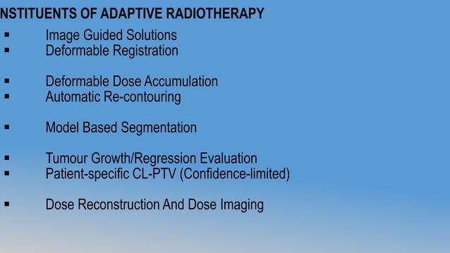 COMPLETE OVERVIEW ON ADAPTIVE RADIOTHERAPY OVER DAILY IMAGE GUIDED ...