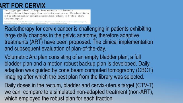 COMPLETE OVERVIEW ON ADAPTIVE RADIOTHERAPY OVER DAILY IMAGE GUIDED ...