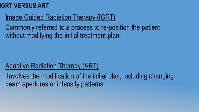 COMPLETE OVERVIEW ON ADAPTIVE RADIOTHERAPY OVER DAILY IMAGE GUIDED ...