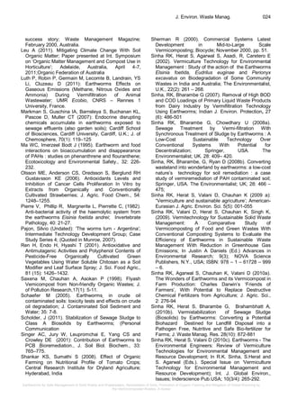 Earthworms for Safe and Useful Management of Solid Wastes and ...