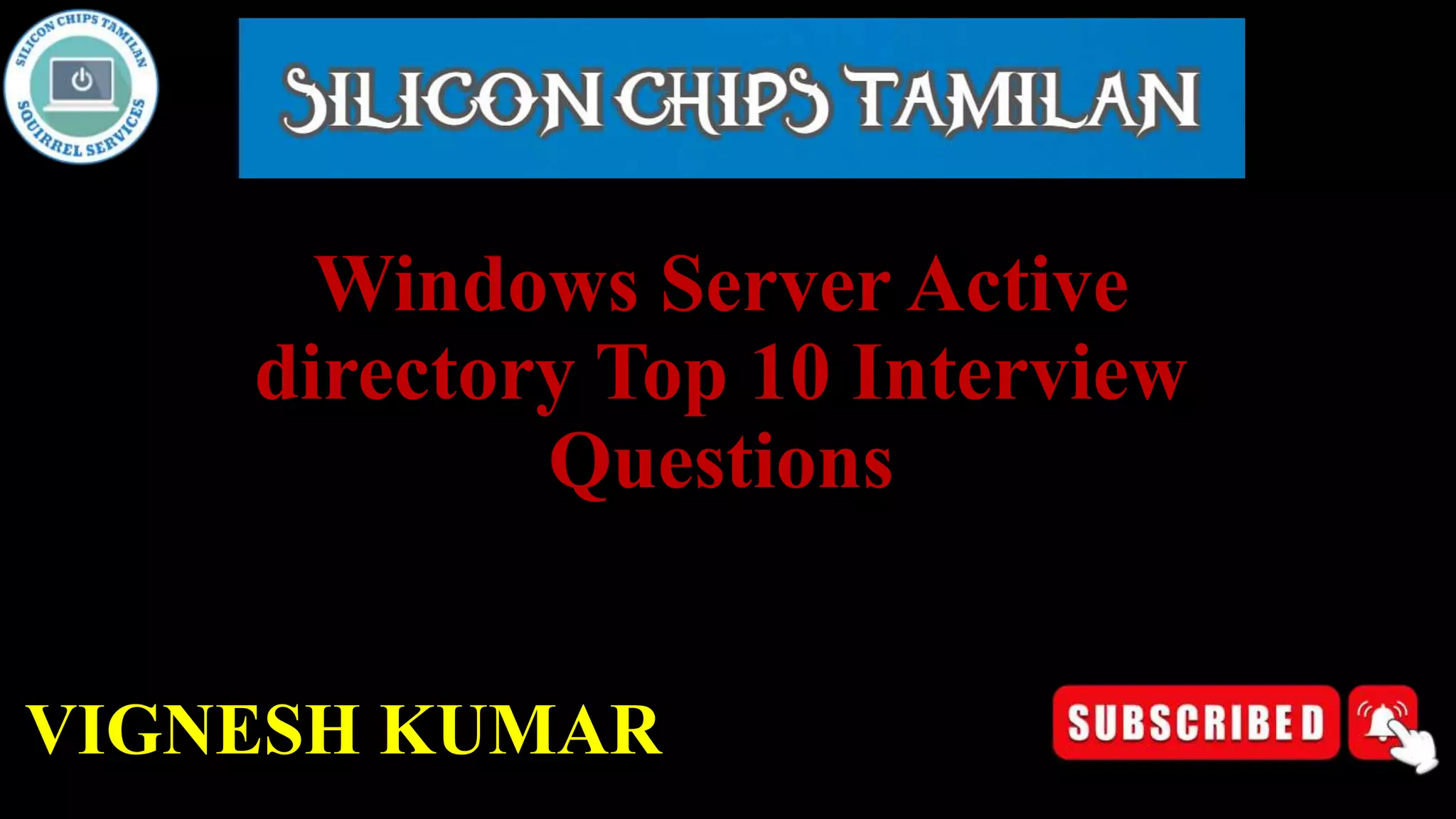 Top 10 Active Directory Interview Questions & Answers | PPTX