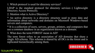 Top 10 Active Directory Interview Questions & Answers | PPTX