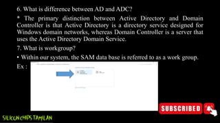 Top 10 Active Directory Interview Questions & Answers | PPTX