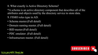 Top 10 Active Directory Interview Questions & Answers | PPTX