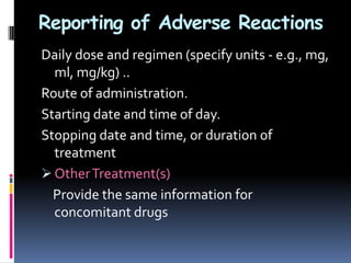 adverse drug reactions management | PPTX