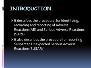 adverse drug reactions management | PPTX