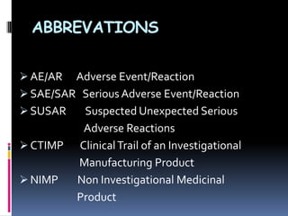 adverse drug reactions management | PPTX