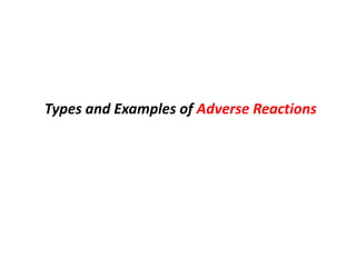 Introduction to Adverse Drug Reactions | PPTX