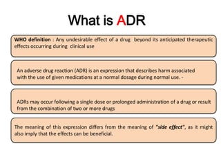 Introduction to Adverse Drug Reactions | PPT