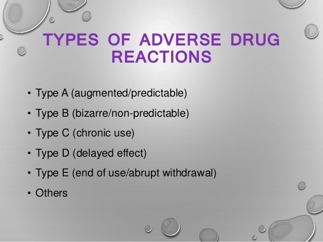 Adverse drug reactions