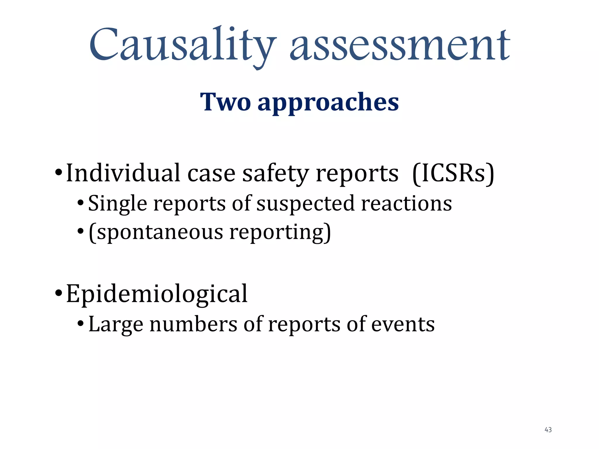 Causality Assessment of Adverse Drug Reactions: An overview | PPTX