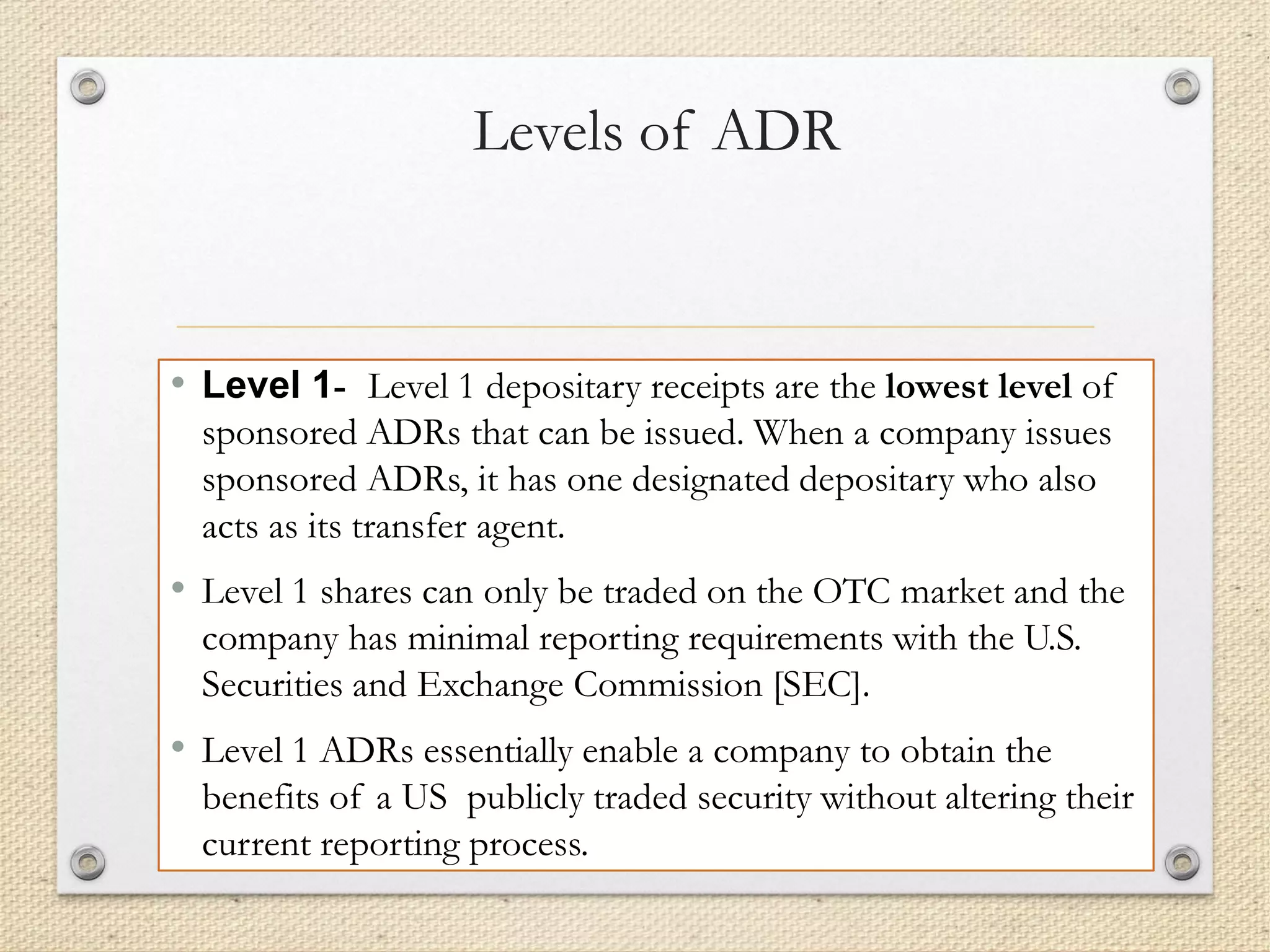 ADR & GDR ::complete Introduction & Information | PDF