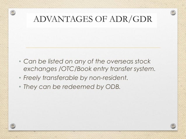 ADR & GDR ::complete Introduction & Information | PPT