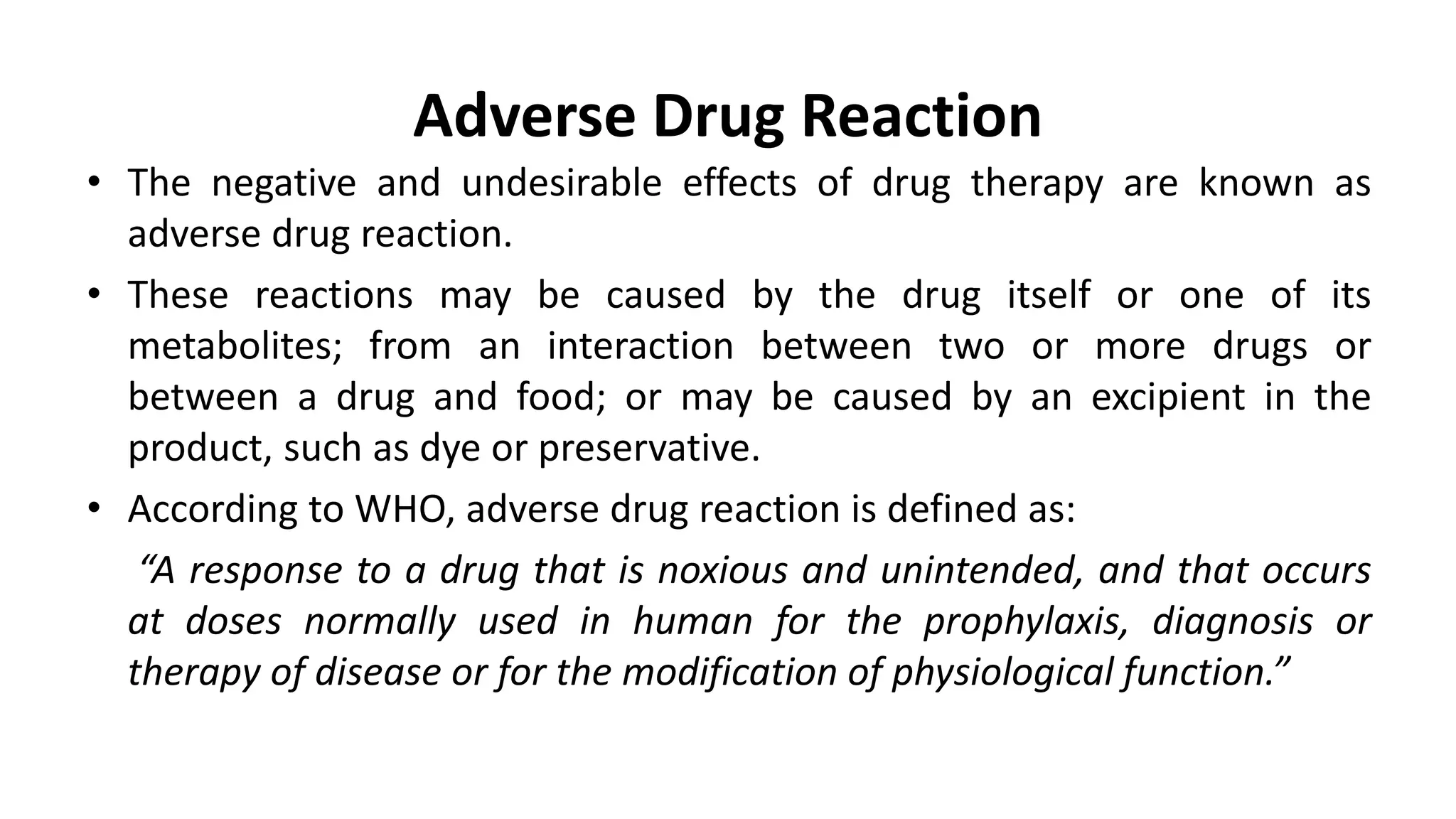 Adverse Drug Reactions | PPTX