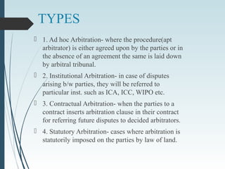 Arbitration and Conciliation Act 1996 | PPT