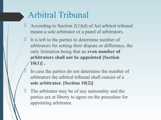 Arbitration and Conciliation Act 1996 | PPT