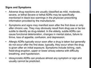 Adverse drug reactions | PPTX