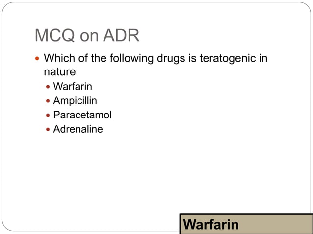 ADR.ppt pharmacilogy ppt of adverse drug reaction | PPT