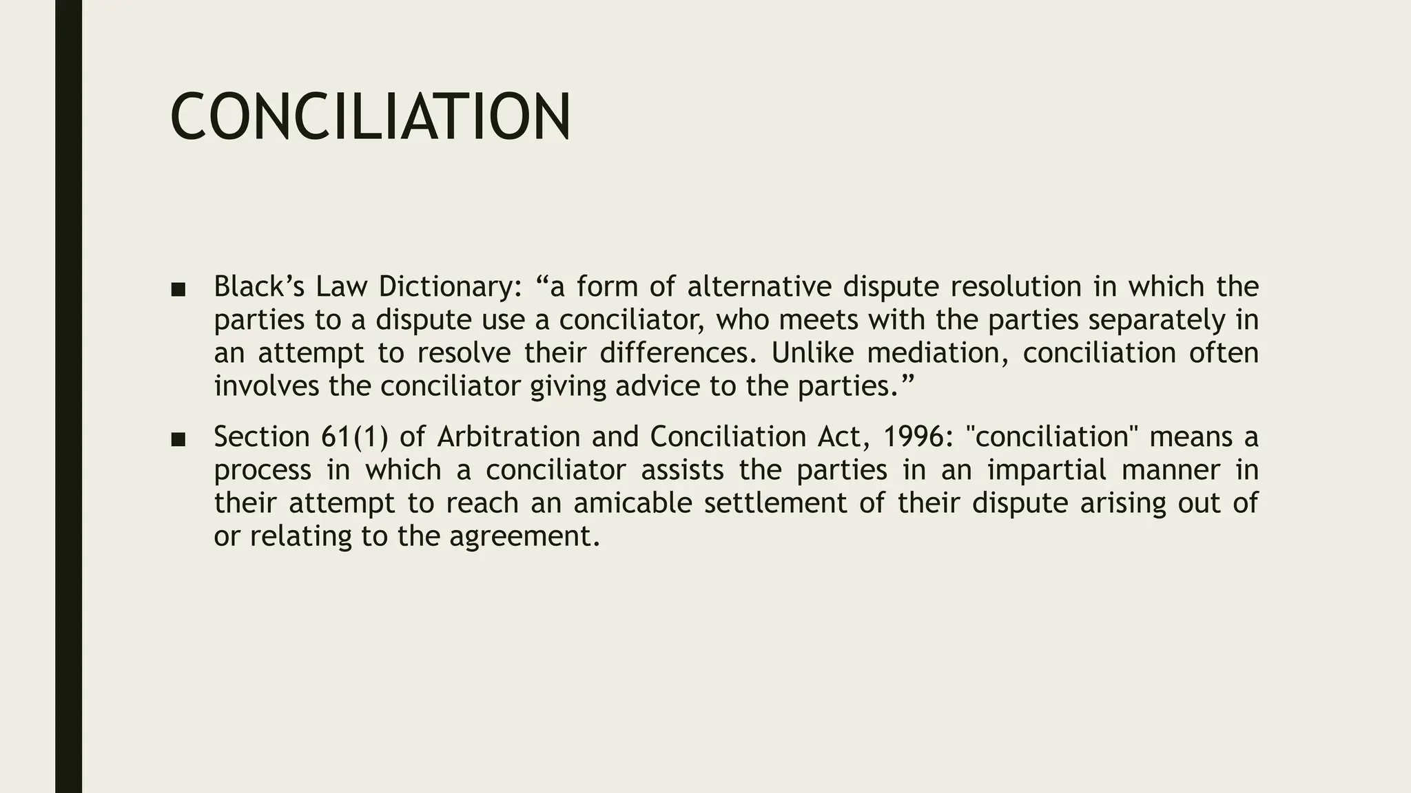 Arbitration, mediation and conciliation in India | PPTX