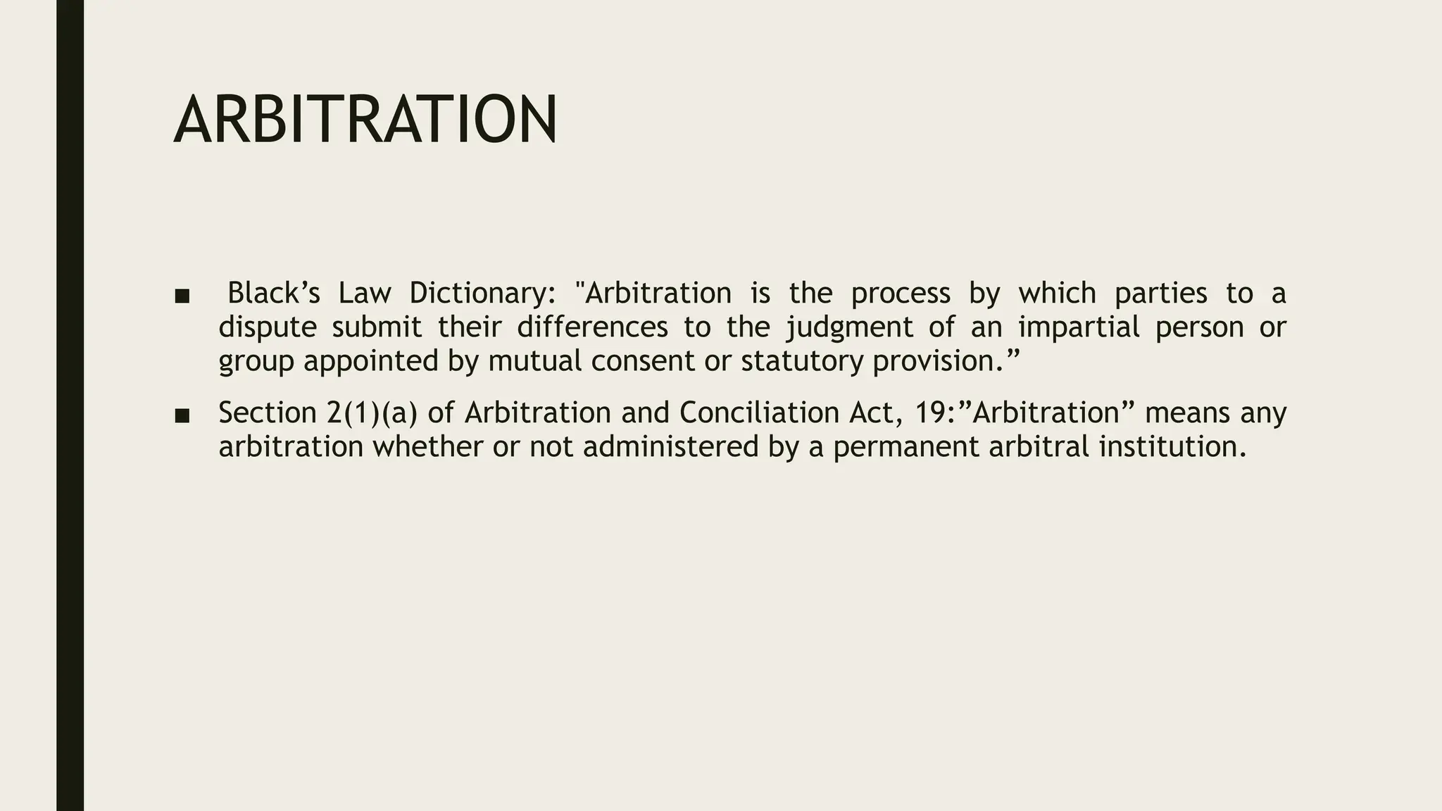 Arbitration, mediation and conciliation in India | PPTX