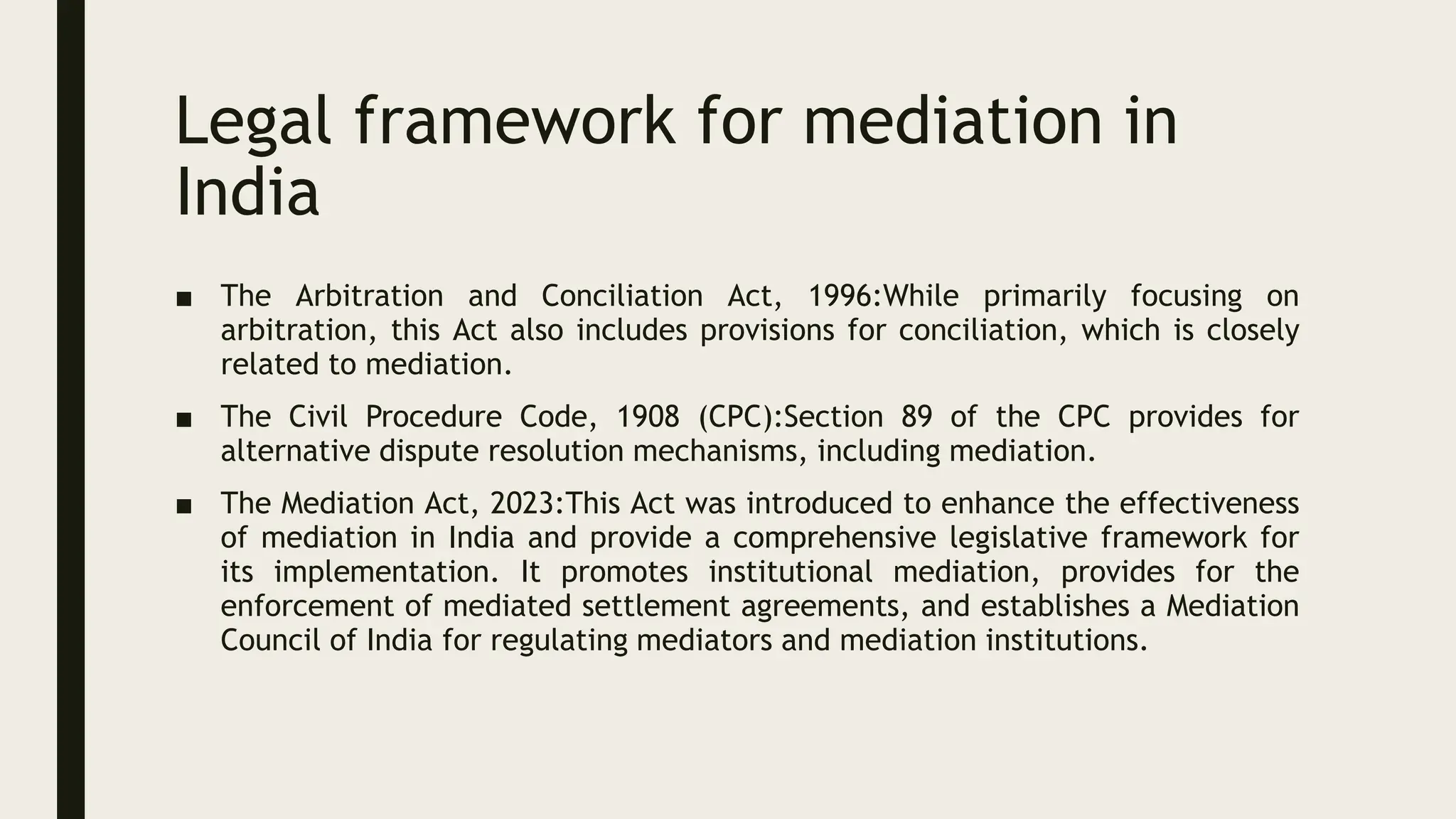 Arbitration, mediation and conciliation in India | PPTX