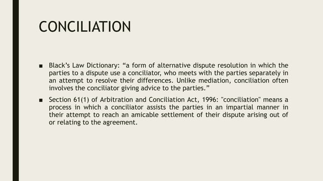 Arbitration, mediation and conciliation in India | PPTX | Law