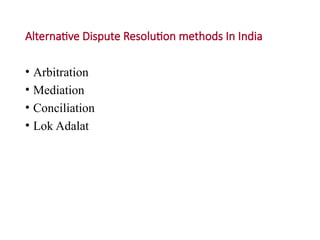 ADR.pptx introduction and history of adr in india | PPTX