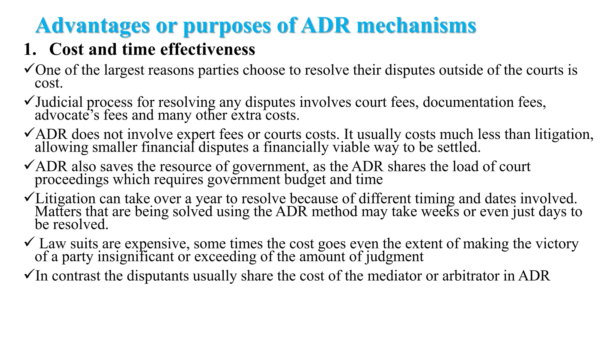 ADR. Part one Definition and Basic features | PDF
