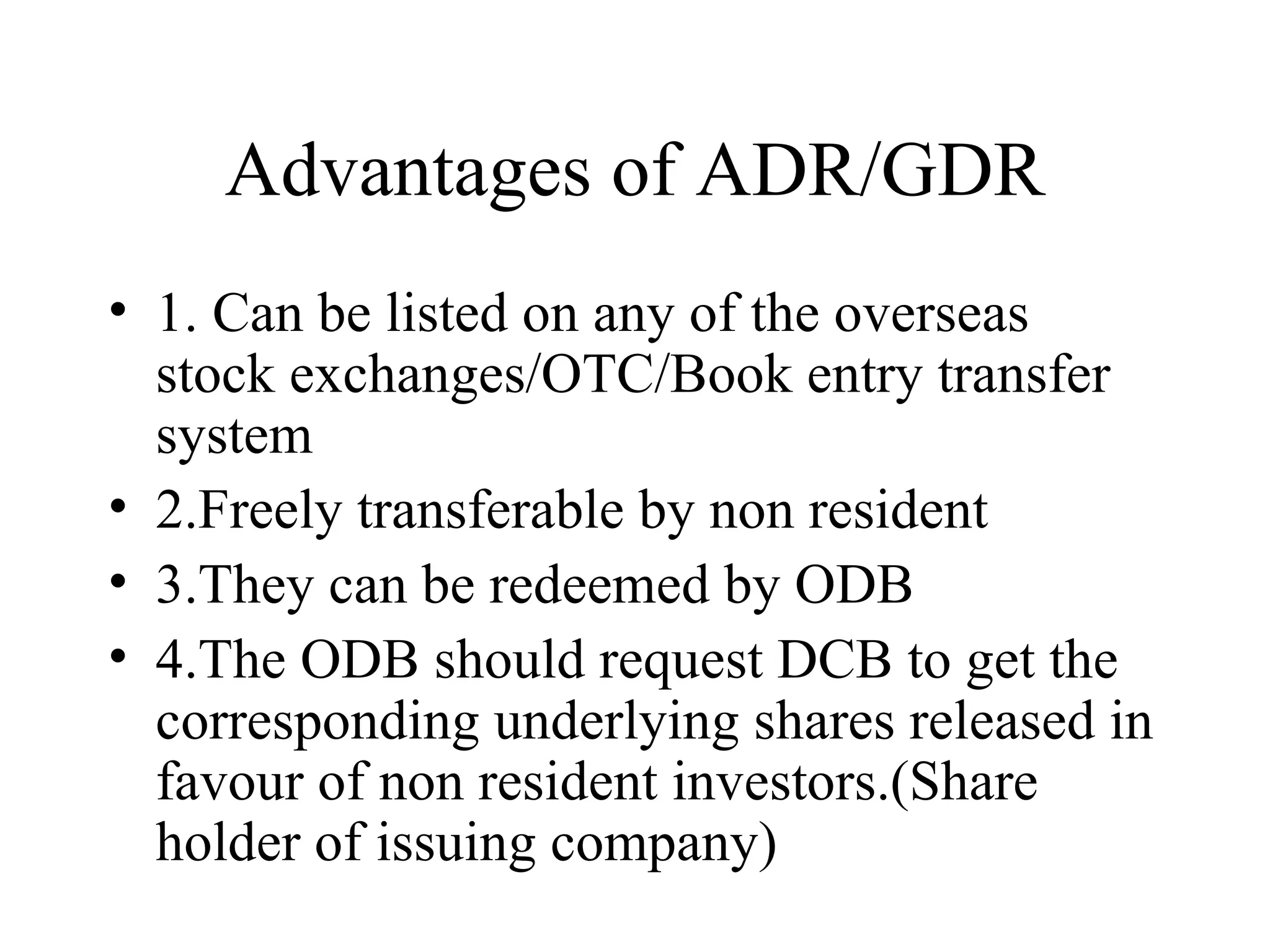 ADR and GDR | PPT