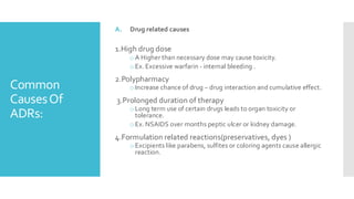 Adverse drug reaction and classification | PDF