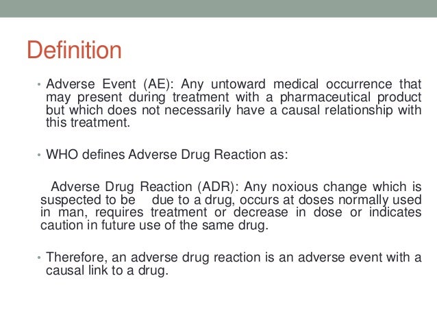 ADR AND ITS MONITORING