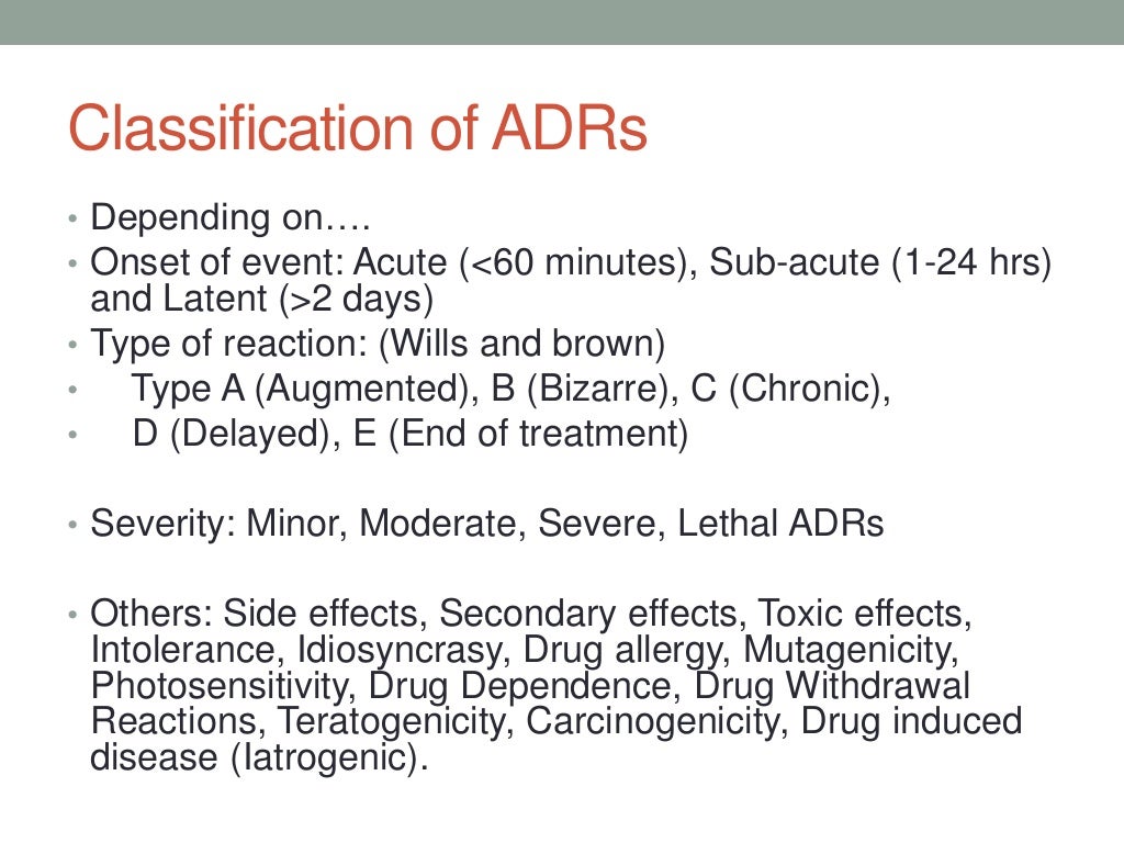 ADR AND ITS MONITORING