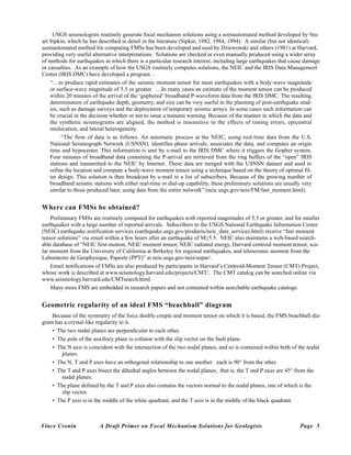A Draft Primer on Focal Mechanism Solutions for Geologists Vince Cronin ...