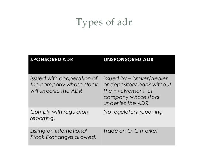 ADR and GDR