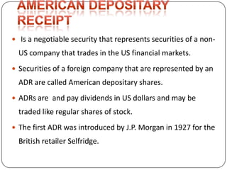 ADR & GDR | PPTX