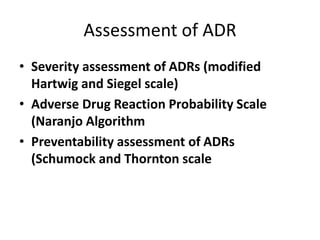 ADR and pharmacovigillance | PPTX