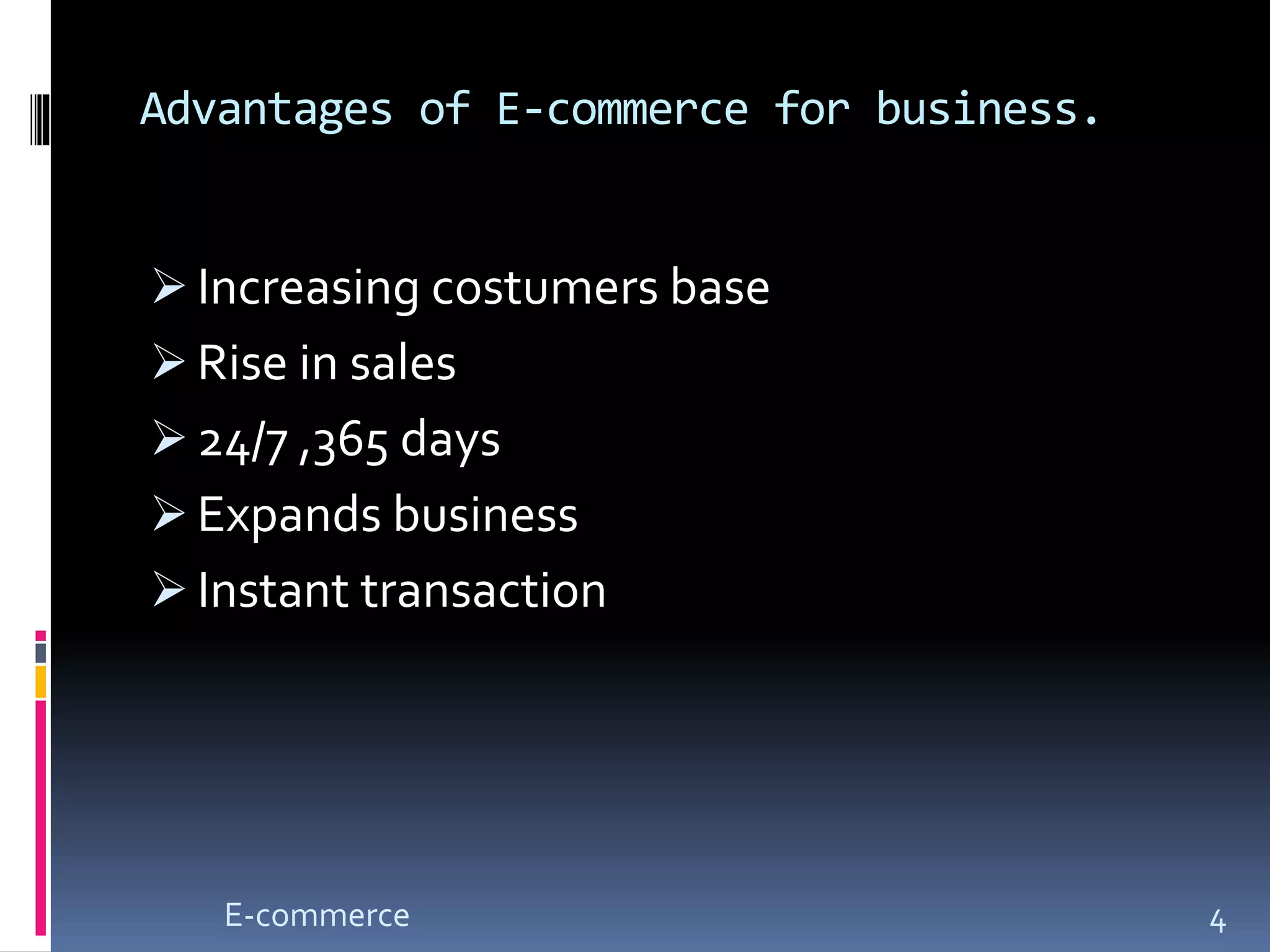 what is E-commerce | PPTX | Business | Business and Finance