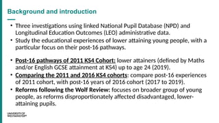 Post 16 pathways to employment for lower attaining pupils | PPT