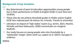 Post 16 pathways to employment for lower attaining pupils | PPT