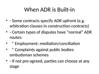 ADR IN UK , SIMPLE INTRODUCTION TO .pptx