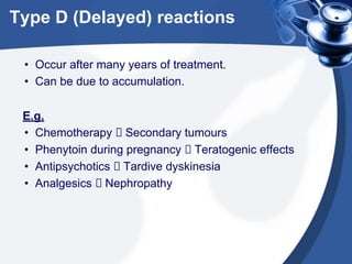 ADR classification which describes about adverse drug reaction | PPT