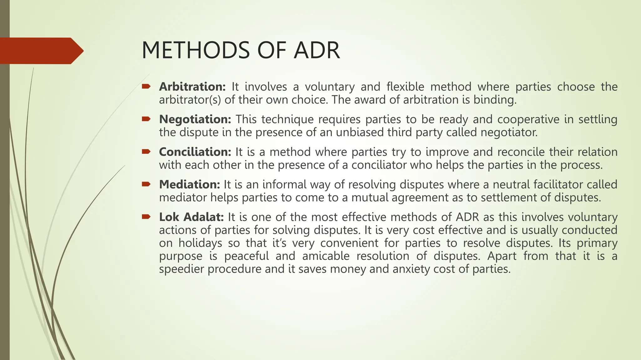 Alternative Dispute Resolution System- Modes | PPTX