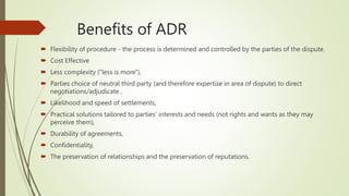 Alternative Dispute Resolution System- Modes | PPTX