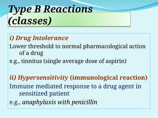 ADVERSE DRUG REACTIONS- classification and types.ppt