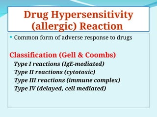 ADVERSE DRUG REACTIONS- classification and types.ppt
