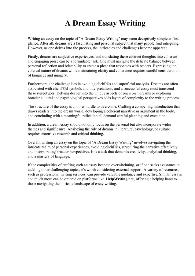A Dream Essay Writing.pdf