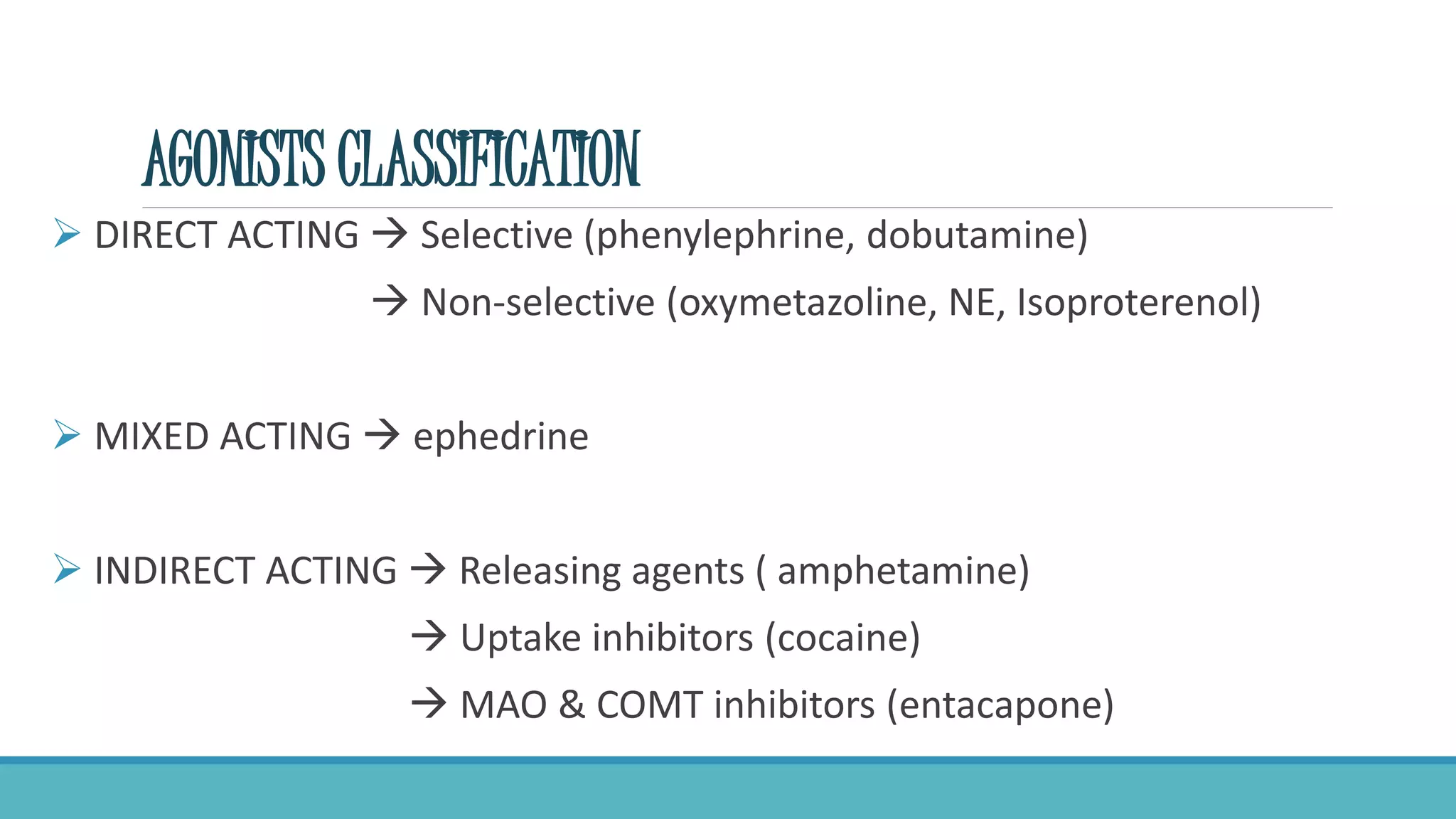 Adrenergic agonists & antagonists in veterinary medicine | PPTX