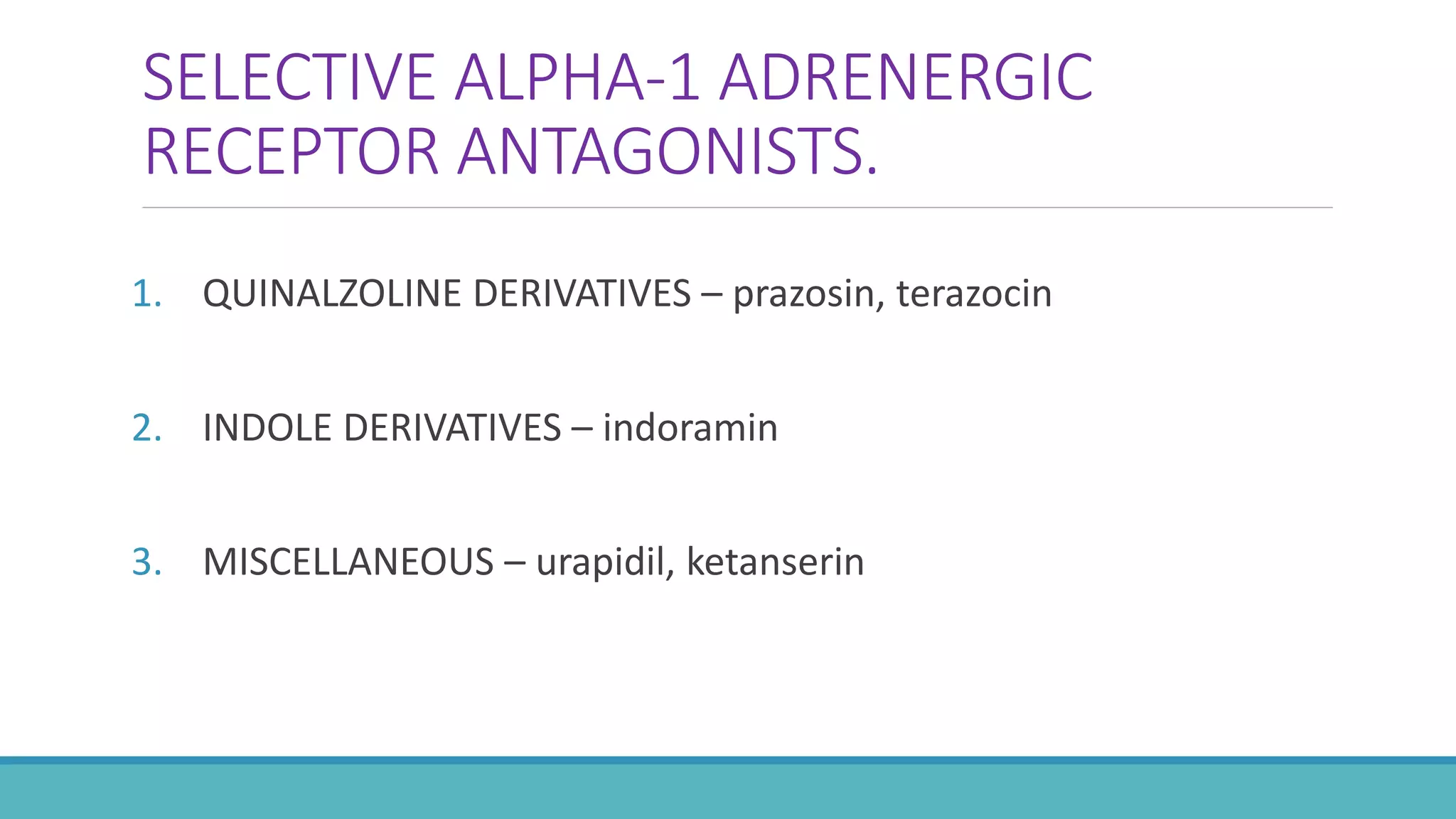 Adrenergic agonists & antagonists in veterinary medicine | PPTX